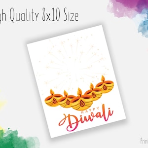 Diwali Day Handprint Art Craft, Preschool DIY Printable Activity Gift ...
