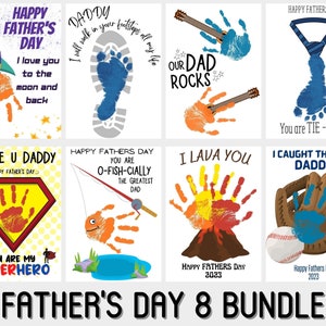 Father's Day Handprint Art Craft Bundle, Handprint Father's Day ...