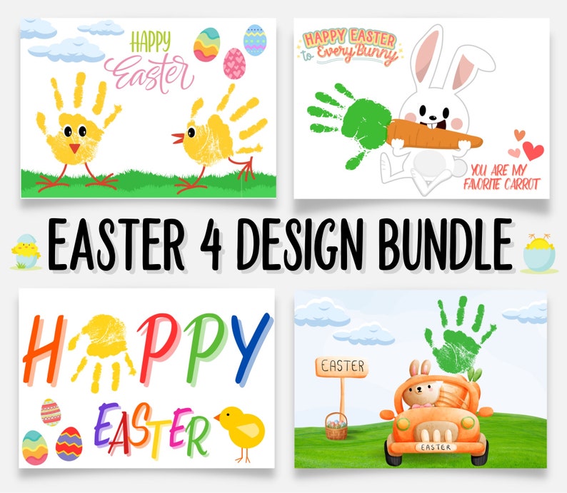 Easter Handprint Footprint Art Craft Easter Handprint Toddler - Etsy