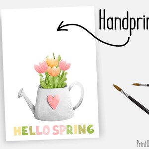 Spring Handprint Footprint Bundle Craft, Spring Handprint Art, Baby ...