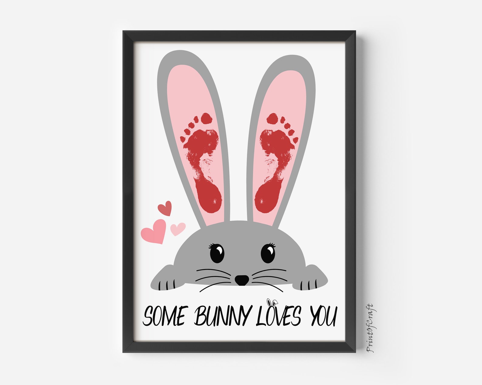 Valentines Day Handprint Footprint Craft, Love Handprint Art Craft ...