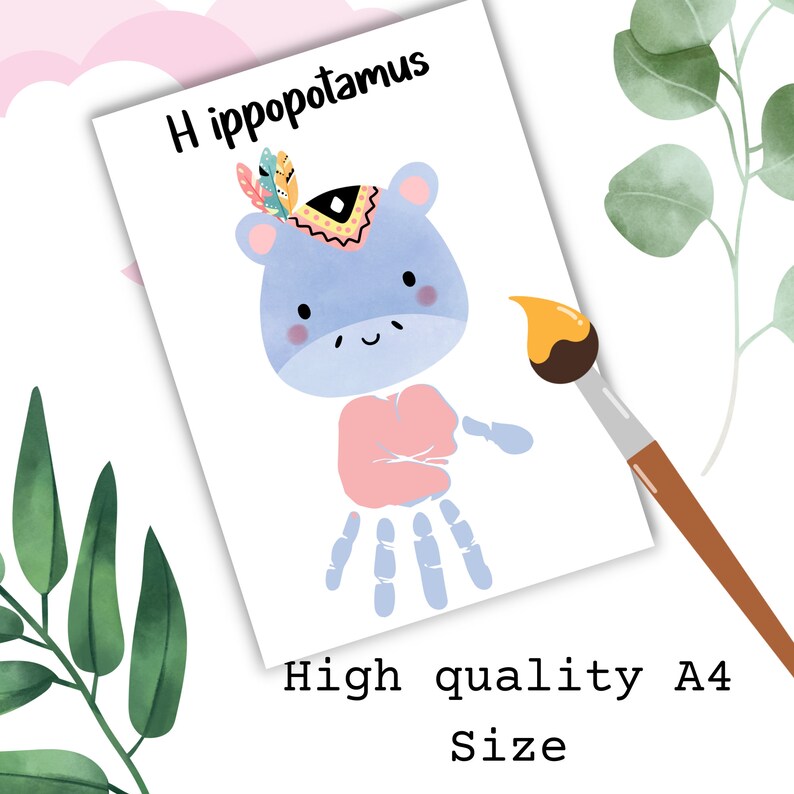 Alphabet Handprint Art Printable Craft My Handprint Alphabet - Etsy