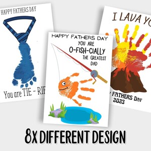 Father's Day Handprint Art Craft Bundle 2025, Handprint Father's Day ...