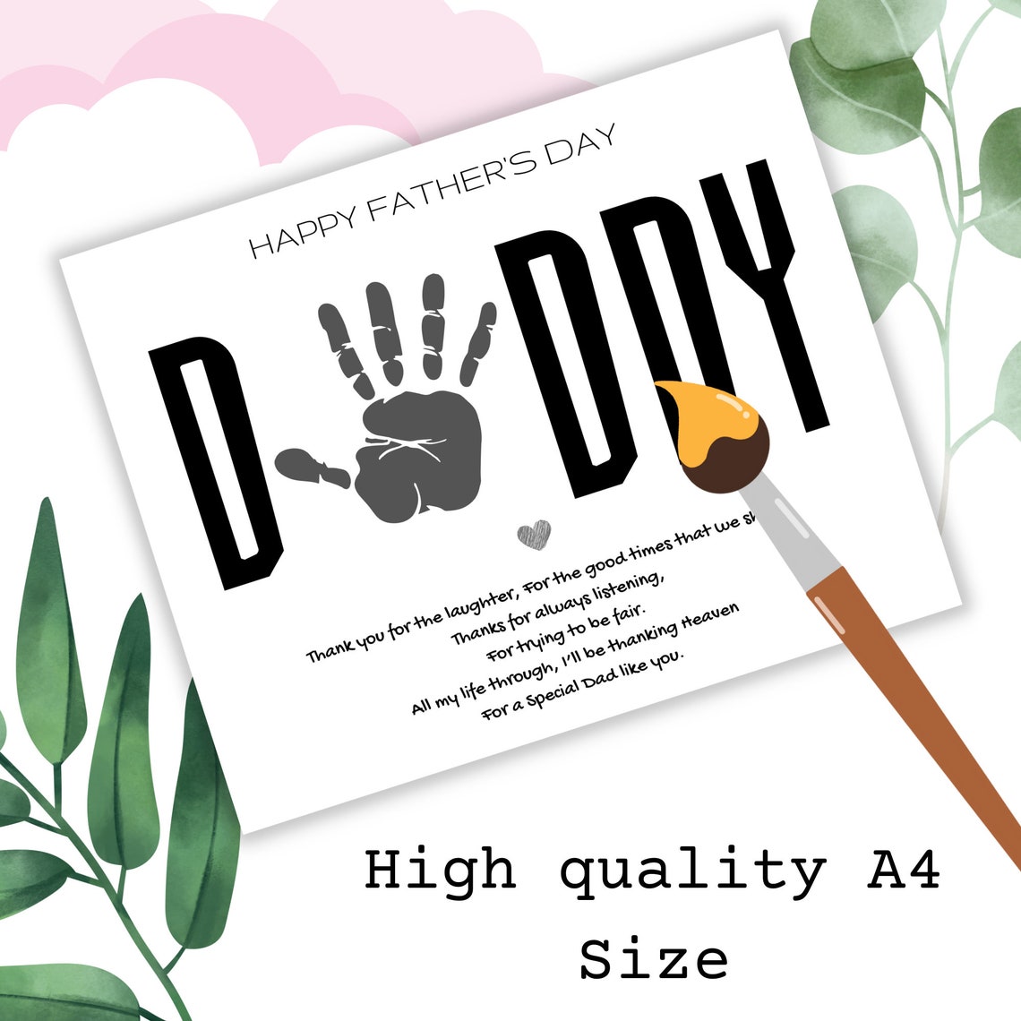 Father's Day Handprint Craft Super Bundle Father's - Etsy