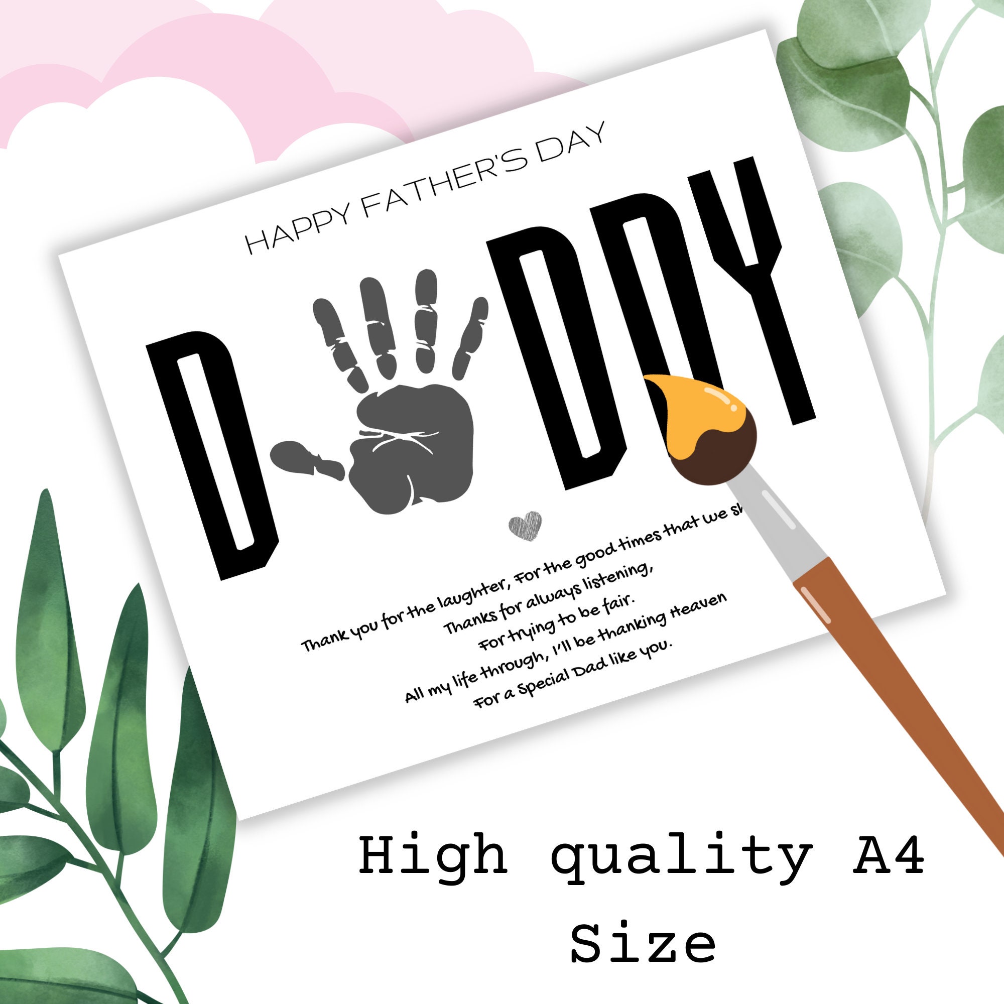 Father's Day Handprint Craft Super Bundle Father's - Etsy