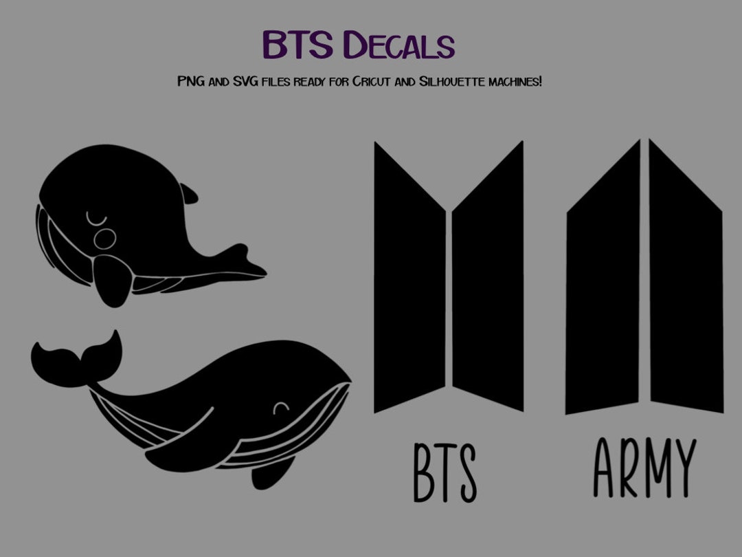 BTS Decals Logo Whales SVG PNG - Etsy