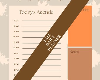 Daily Fall Planner - Etsy