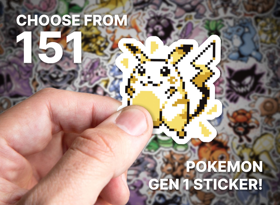 Pokémon Gen 1 Pixel Art Stickers Red/blue Pokémon Sticker - Etsy
