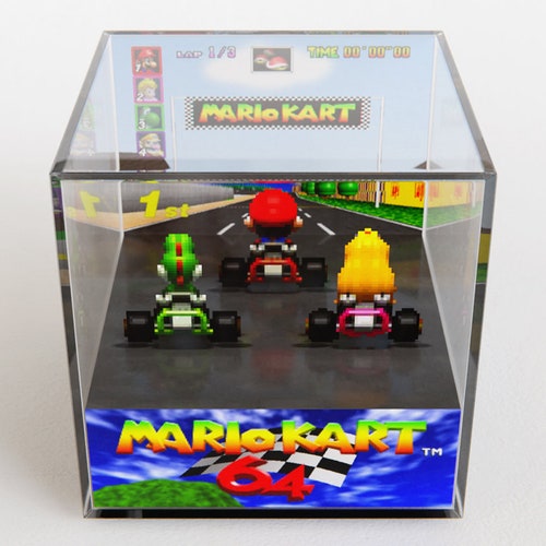 Mario Kart 64 Cube Diorama 3D Videogame Gift for Gamer - Etsy
