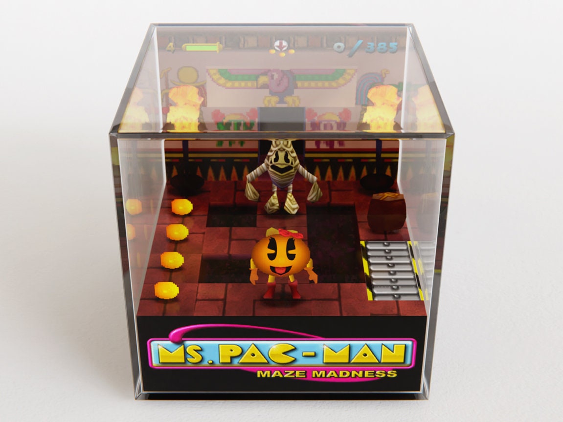 Sound Diorama Cube Ms Pac-man Maze World temple of Dots - Etsy Australia
