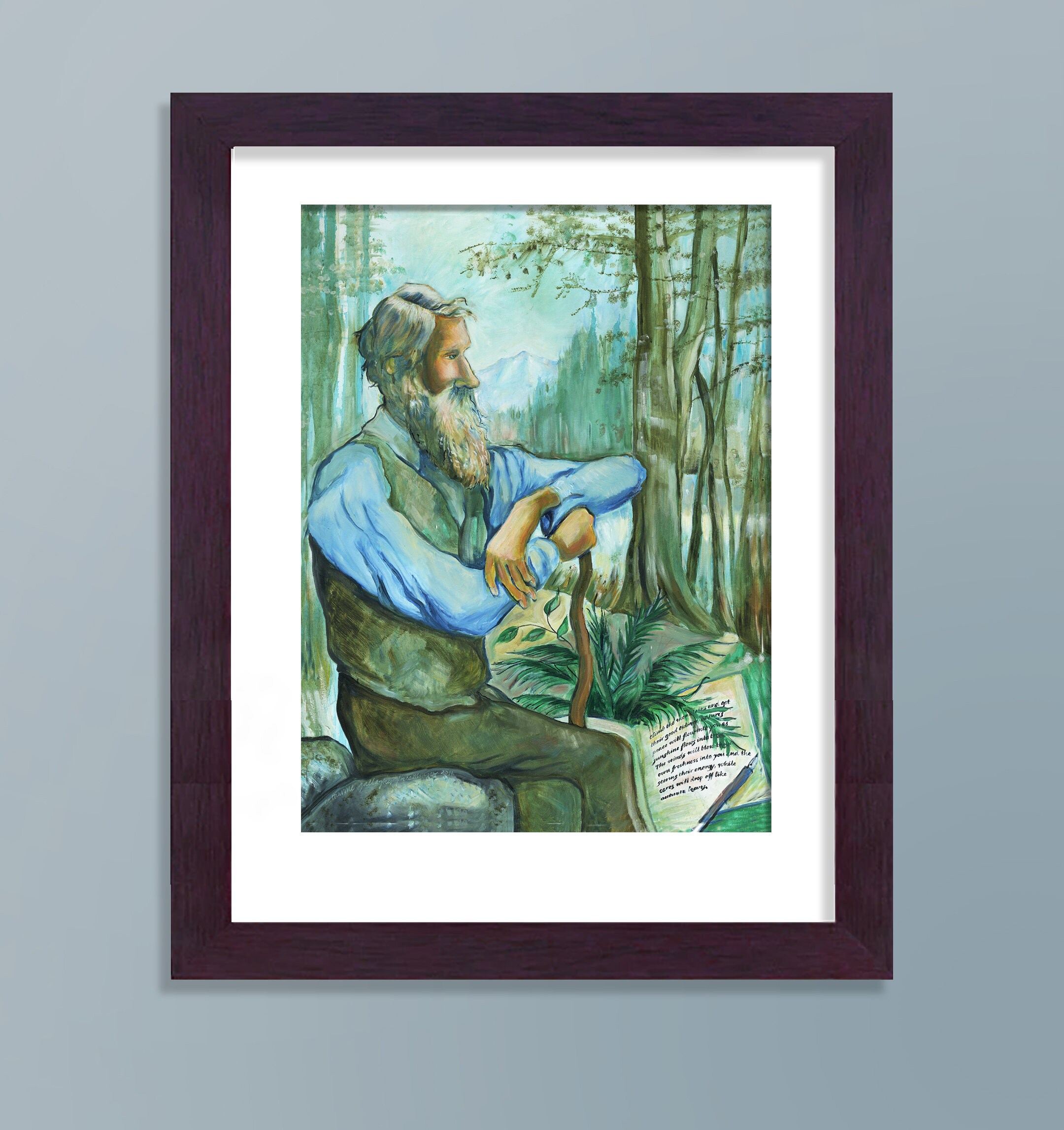 John Muir - Original Portrait Painting by Catharine Gallagher, High ...