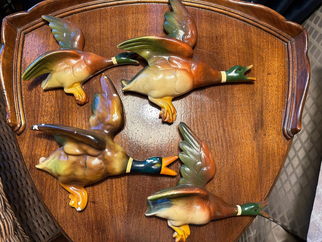 Vintage Devon Ware Chalkware Ducks - Etsy