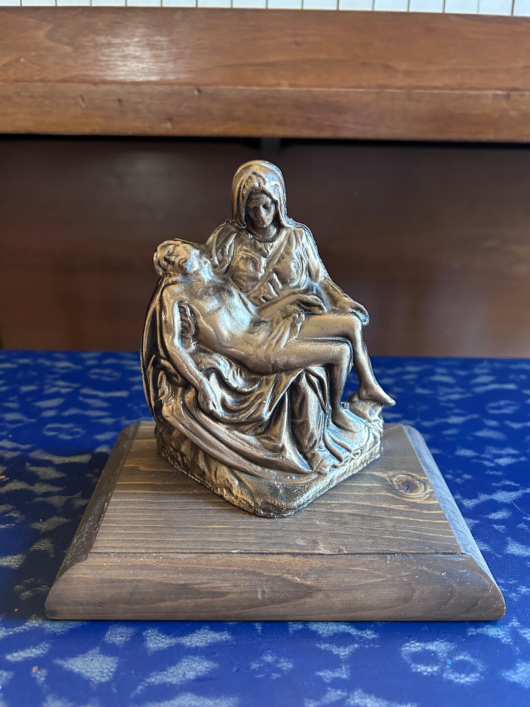 Wood and Cast Metal Pietà - Etsy