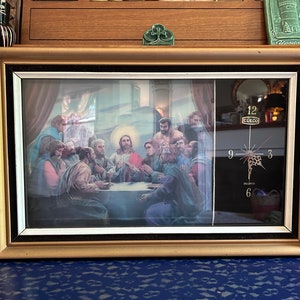 Vintage 3D Last Supper With Clock - Etsy