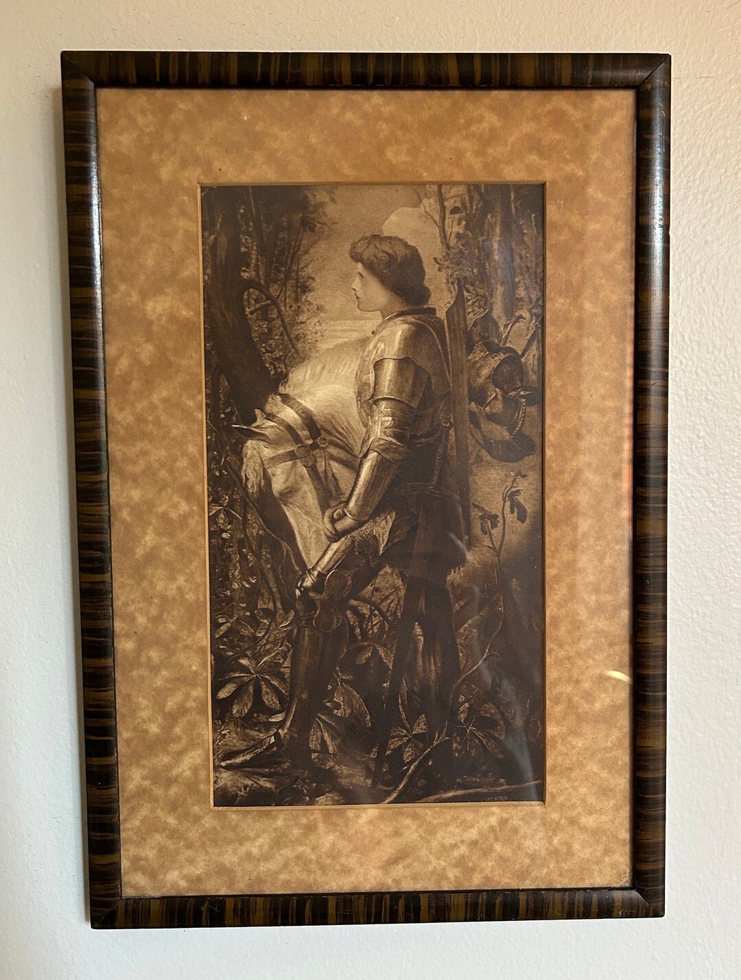 Antique Framed Sir Galahad Print by George Fredrick Watts - Etsy