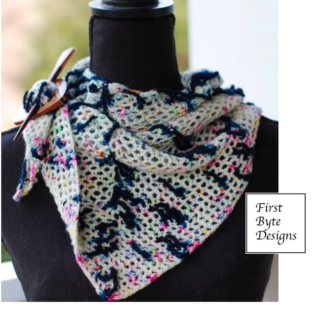 Fireworks Over the Bay Crochet Shawl Pattern - Etsy