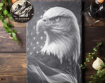 Bald Eagle With American Flag Background Digital Download for Posters ...