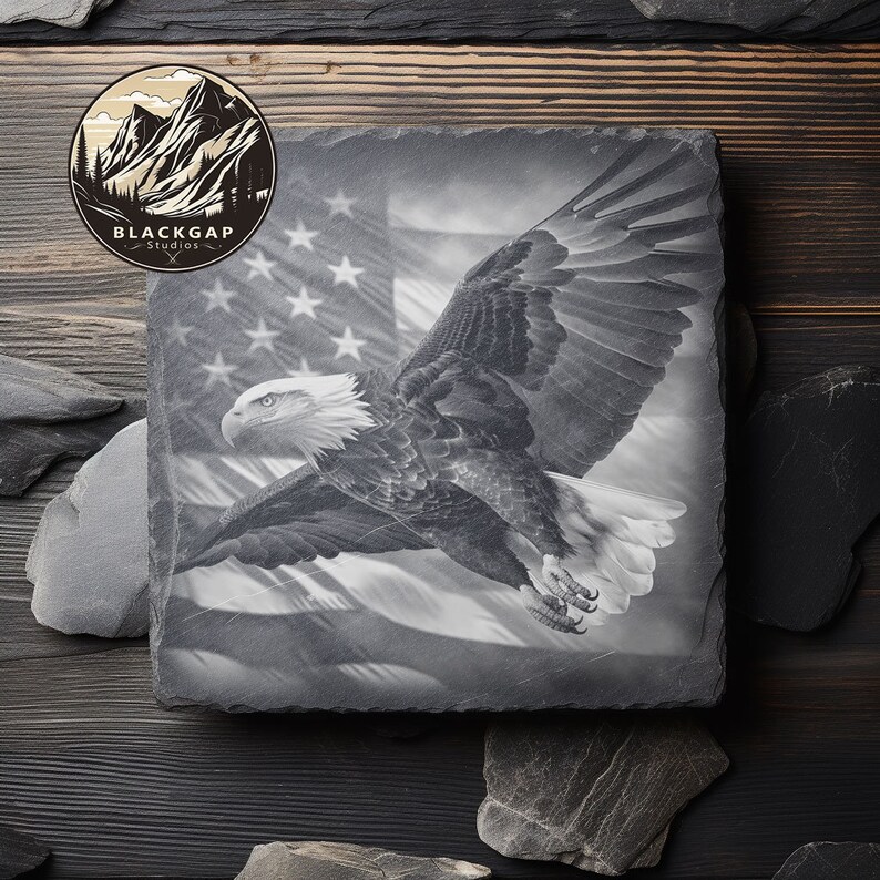 Bald Eagle Coaster Set - Eagle Laser Files - Laser Images - America - Etsy