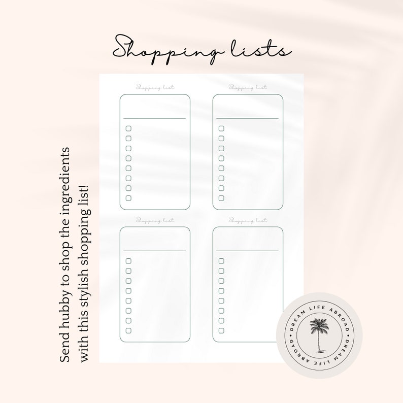 Printable Weekly Meal Planner Template for MULTICULTURAL FAMILY, His ...