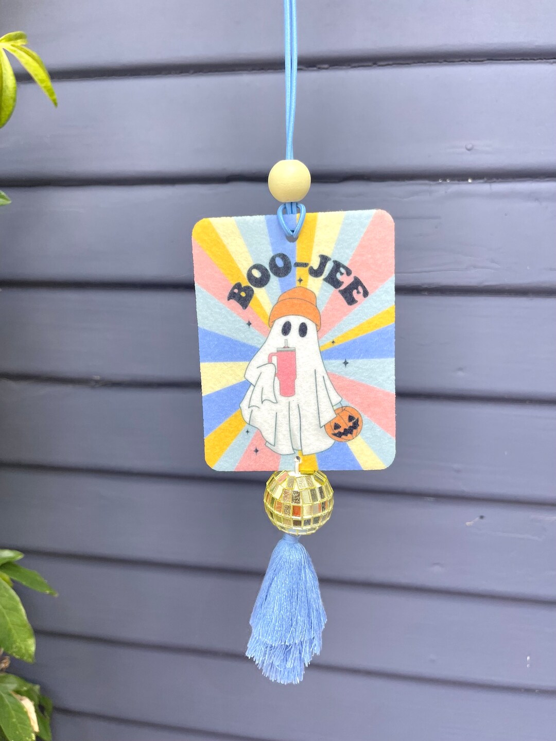 Halloween Boo-jee Cute Hipster Bougie Ghost Car Air Freshener With ...