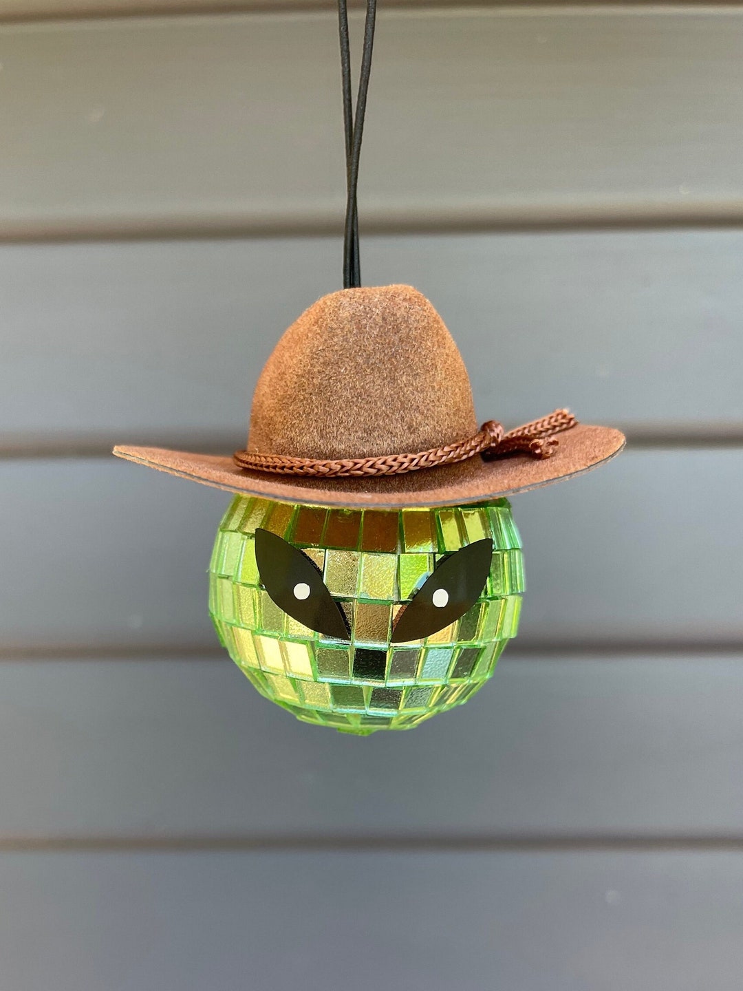 Alien Cowboy Hat Disco Ball Charm - Etsy