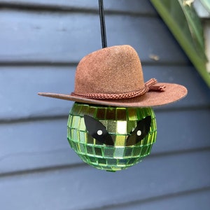 Alien Cowboy Hat Disco Ball Charm - Etsy