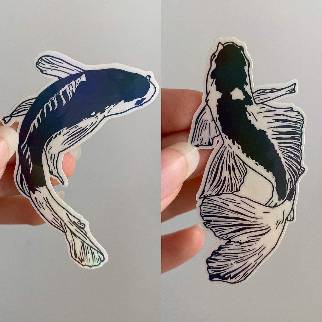 Holographic Sticker Koi Fish Laptop/ Bullet Journal/ - Etsy