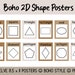 Classroom Shape Posters | Boho 2D | Preschool Decor | Boho Classroom ...