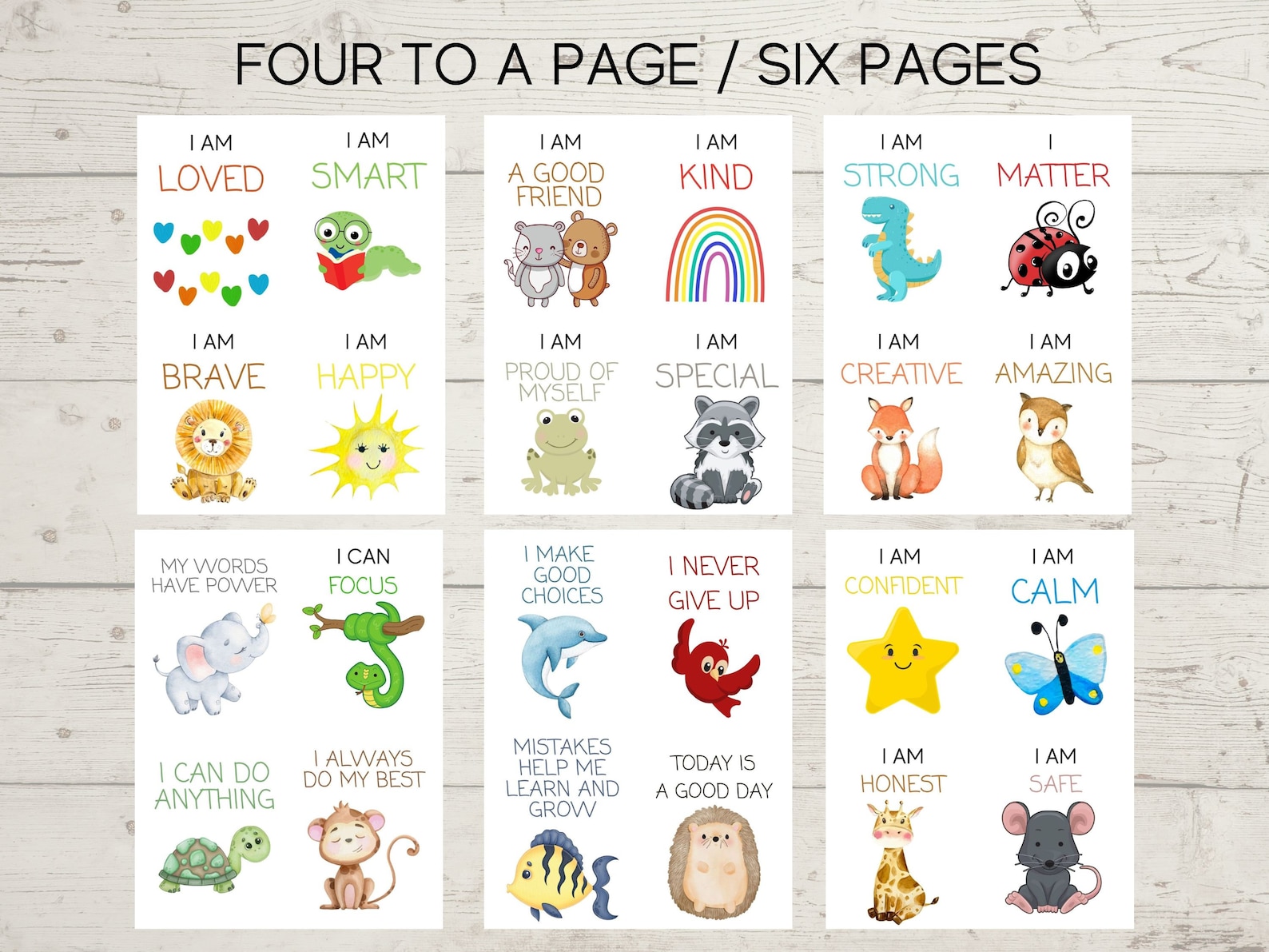 Affirmation Cards for Kids, Motivational Cards, Kids Positivity Cards ...