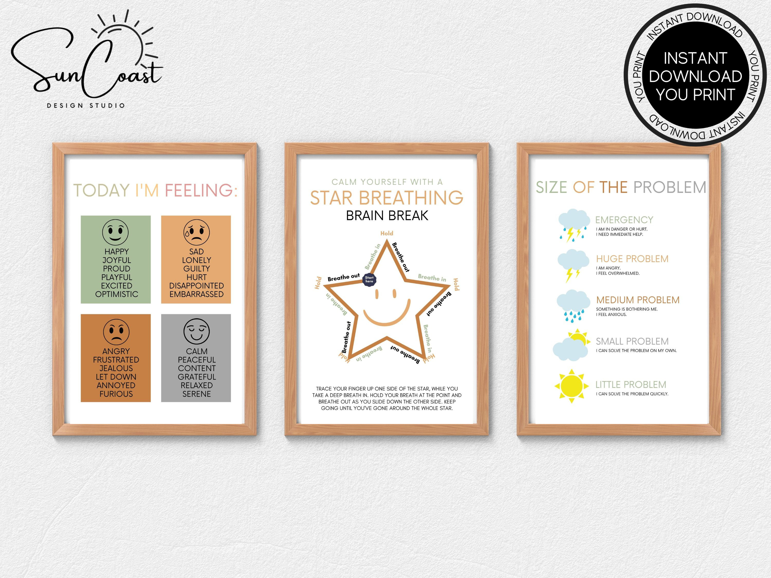 Calm Down Corner Kit, Set of 15 Posters, Montessori Playroom, Plant ...