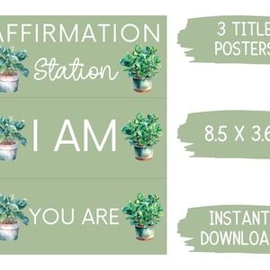 Affirmation Station Labels | PLANTS | Positive Affirmations for Mirror ...
