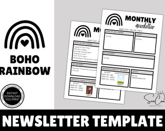 School Newsletter Template Editable, Eucalyptus Newsletter, Classroom ...