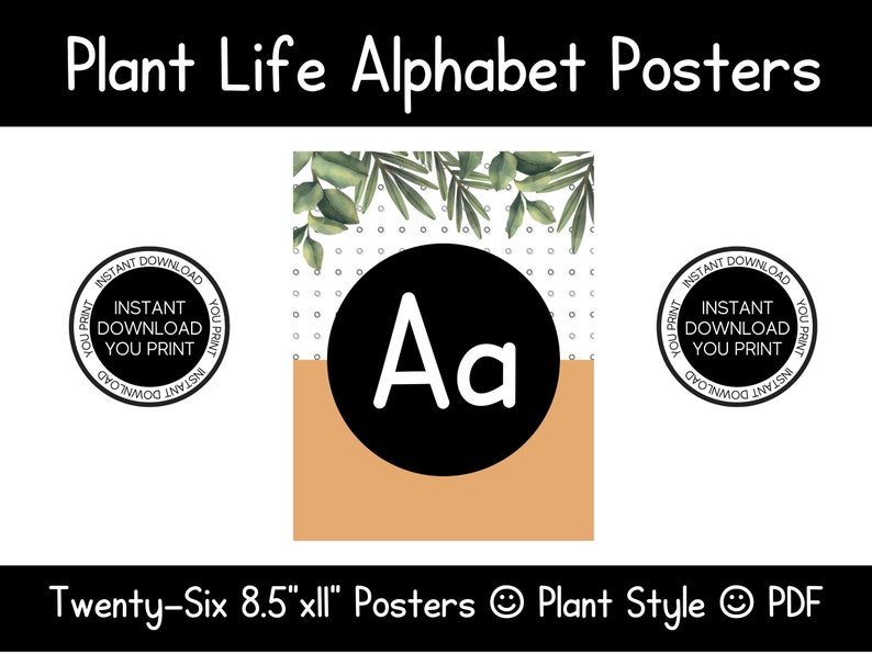 Plant Life Alphabet Posters | Plant Classroom | Botanical Classroom ...