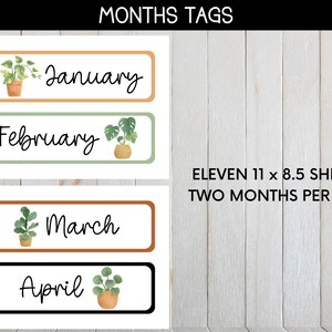Plant Life Days and Months Display, Days of the Week Display, Months of ...