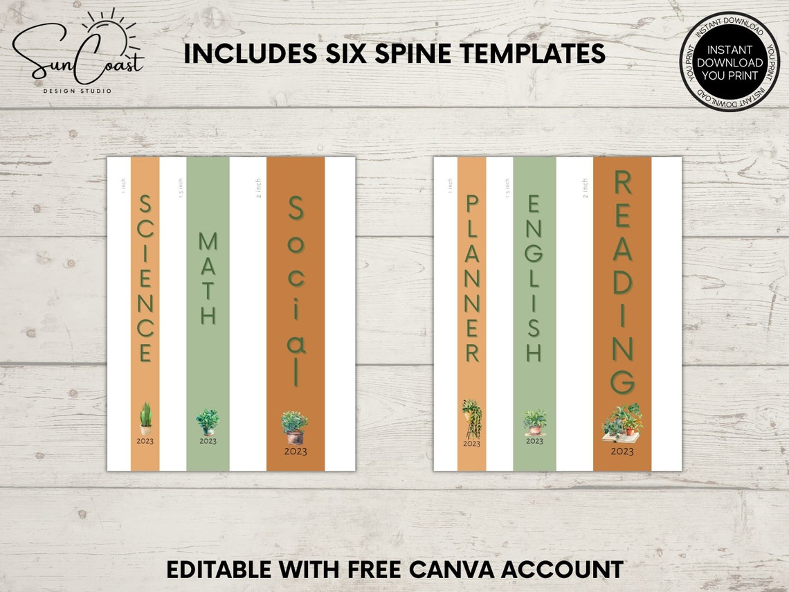 EDITABLE Binder Covers & Spines Printable Binder Covers - Etsy