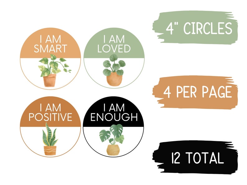 Affirmation Station Labels | PLANTS | Positive Affirmations for Mirror ...