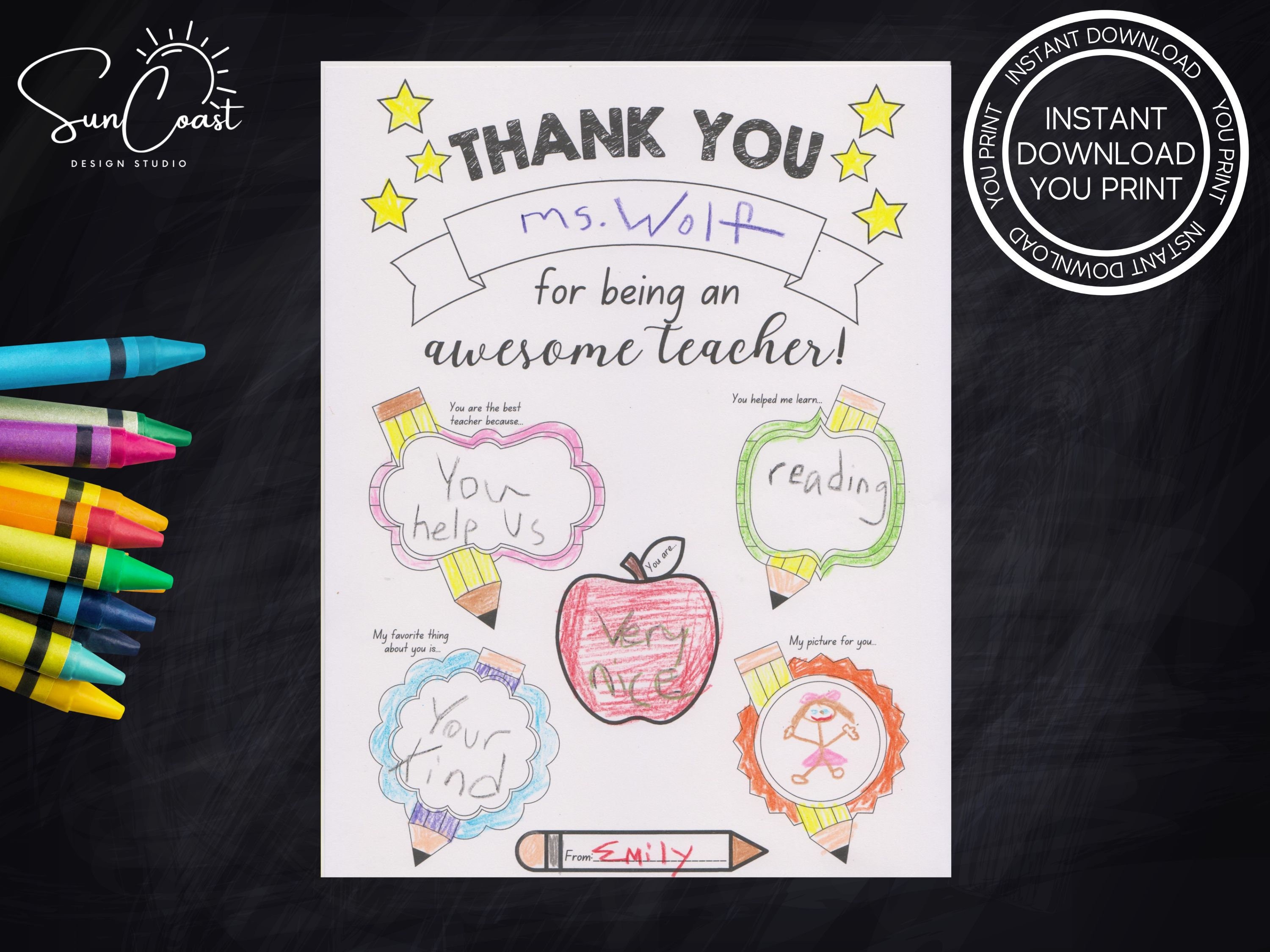Teacher Appreciation Week Printable, Teacher Thank You, Teacher ...