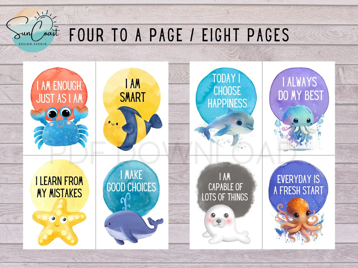 Affirmation Cards for Kids, Motivational Cards, Kids Positivity Cards ...