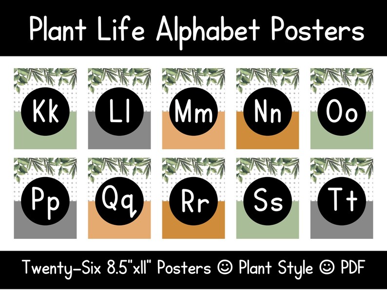 Plant Life Alphabet Posters | Plant Classroom | Botanical Classroom ...