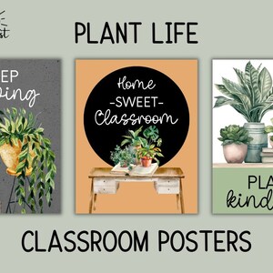 Plant Life Classroom Posters, Modern Classroom Decorations, Instant ...