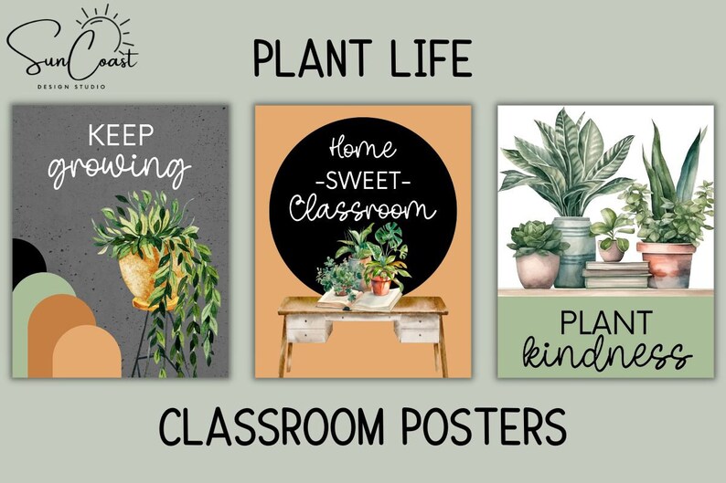 Plant Life Classroom Posters Modern Classroom Decorations - Etsy