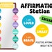 Affirmation Station Bright Retro | Positive Affirmations Mirror Display ...