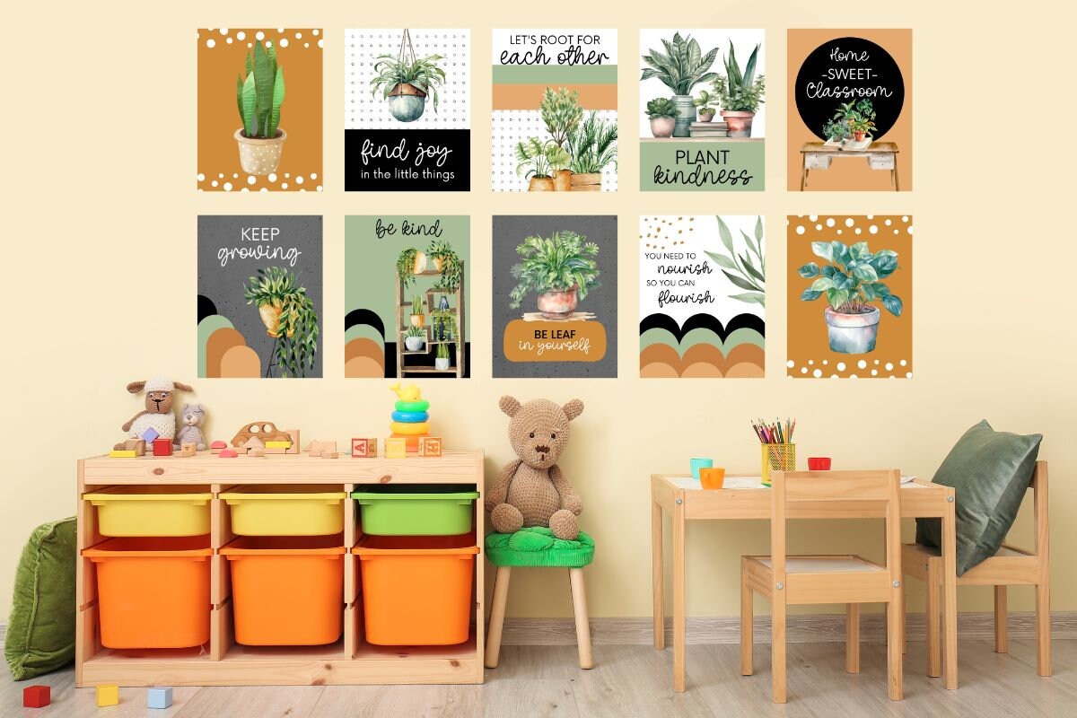 Plant Life Classroom Posters, Modern Classroom Decorations, Instant ...