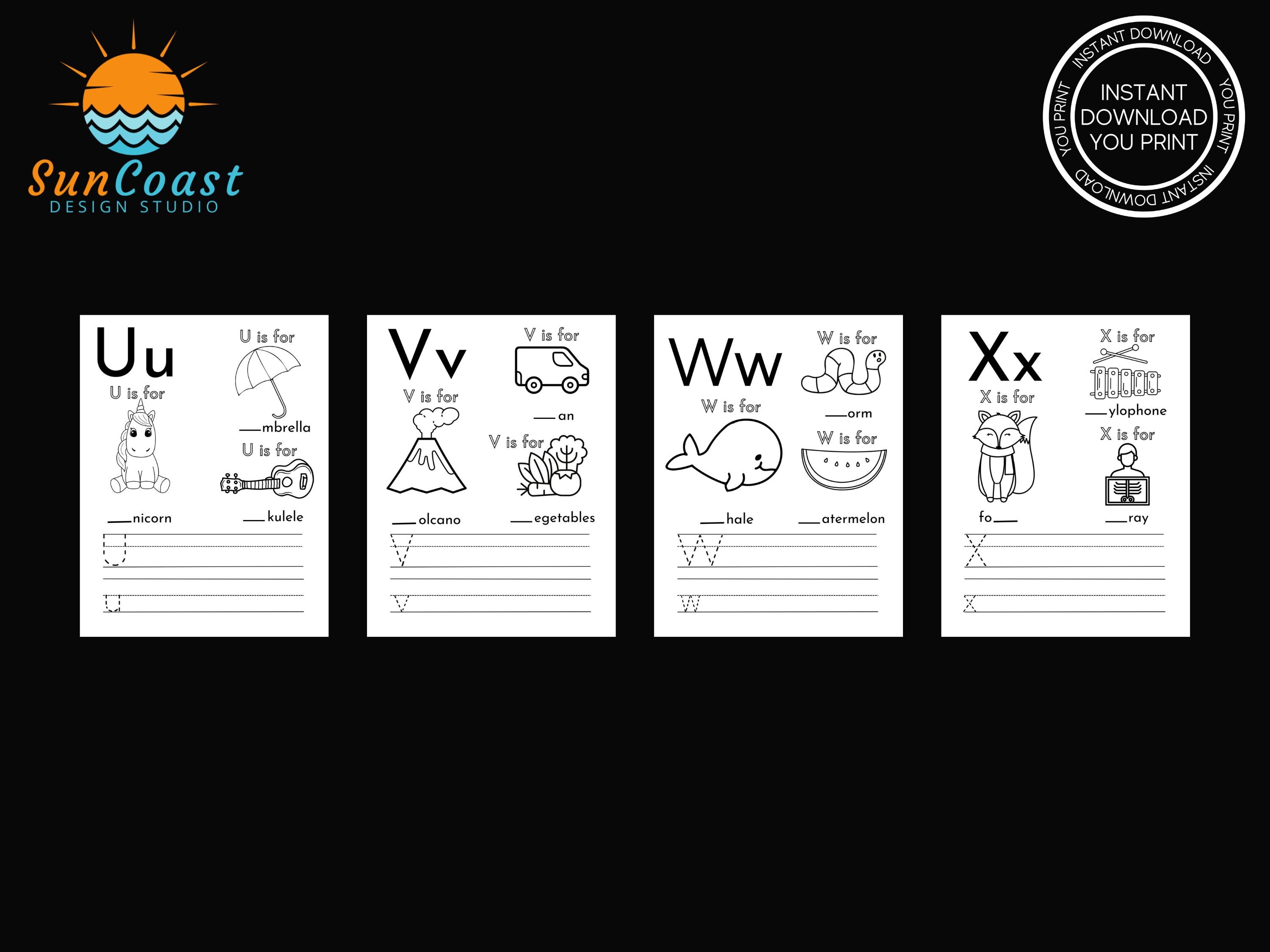 Preschool Alphabet Worksheets Preschool Worksheets Letter - Etsy