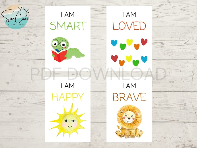 Affirmation Cards for Kids, Motivational Cards, Kids Positivity Cards ...