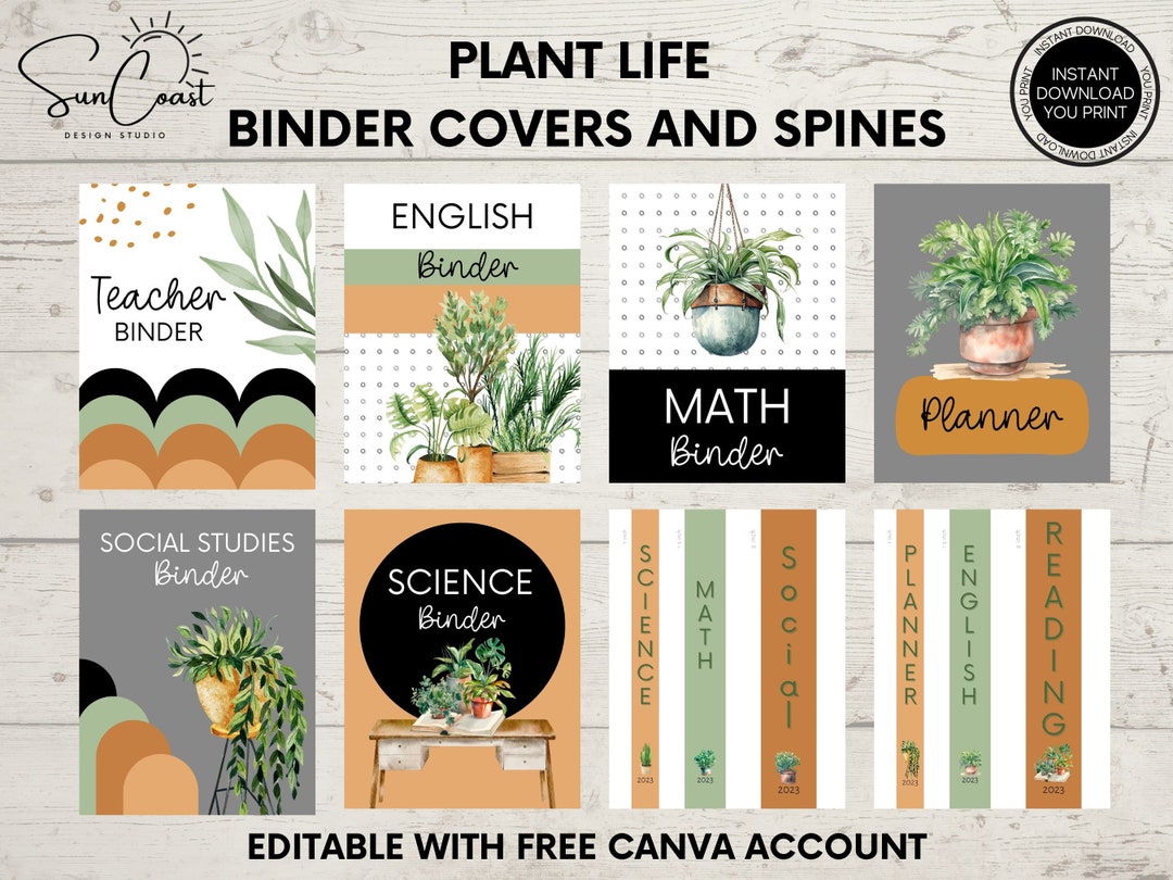 EDITABLE Binder Covers & Spines | Printable Binder Covers | Elementary ...