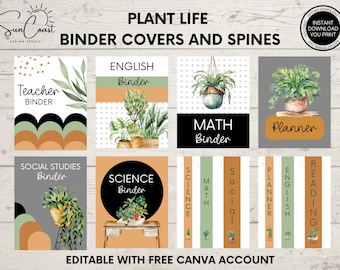 EDITABLE Colorful Binder Covers & Spines Printable Binder Covers ...