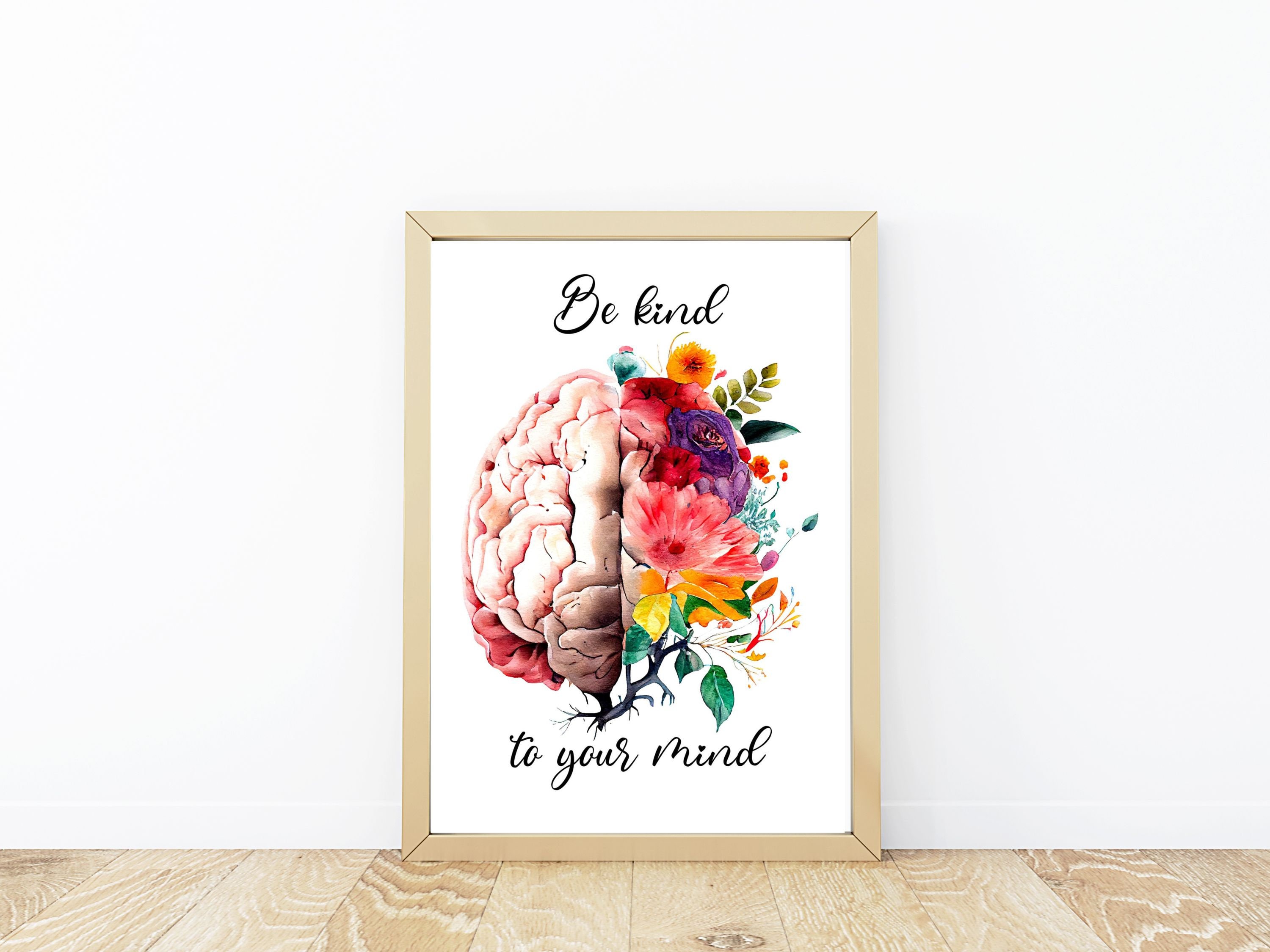 Be Kind to Your Mind Poster, Trendy Wall Art, Mental Health Art ...