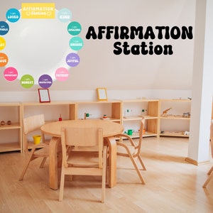 Affirmation Station Bright Retro | Positive Affirmations Mirror Display ...