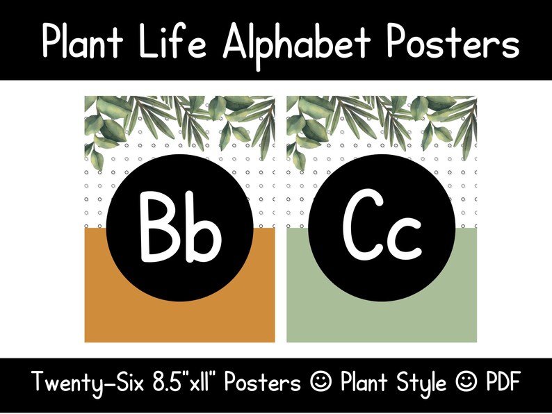Plant Life Alphabet Posters | Plant Classroom | Botanical Classroom ...